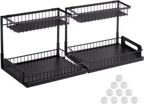 2vrstvá drátěná výsuvná skříňka pod dřezový koš Organizér 27,2 × 36,1 cm 2ks