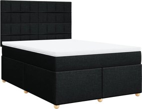 Box spring postel s matrací černá 140 x 190 cm textil 3293577
