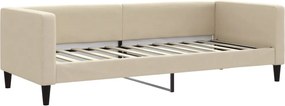 Válenda s přistýlkou a matracemi krémová 80 x 200 cm textil 3196595