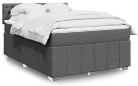 Box spring postel s matrací tmavě šedá 160x200 cm textil 3287127