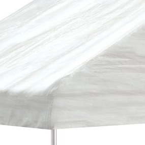 Altán se střechou bílý 15,61 x 5,88 x 3,75 m polyethylen 3155523