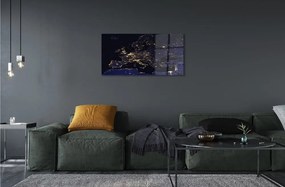 Obraz na skle sky mapa světle 120x60 cm