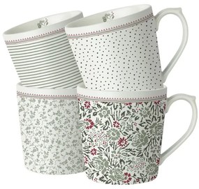 Sada porcelánových hrnků Laura Wild assorti  220ml 4-set box, Laura Ashley UK