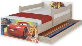 MAXMAX Dětská postel MAX se šuplíkem Disney - AUTA 180x90 cm Postel pro jednoho 180x90 pro kluka Ano