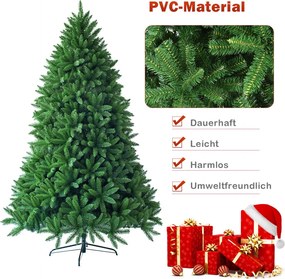 Costway 180 cm Umělý vánoční stromeček PVC jehly Umělý stromek