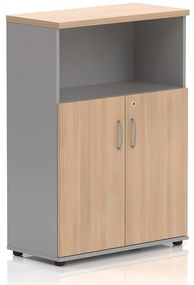 NABYTEK-DESIGNOVY.CZ - S382 03 - Kancelářská skříň Komfort, 80x38,5x113 cm, dveře 2/3 , calvados