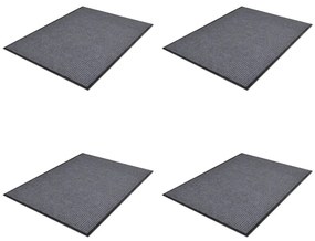PVC rohožky 4 ks šedé 90 x 60 cm 278749