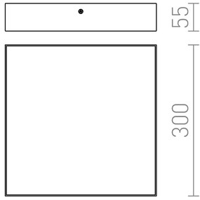 Sapho, RISA stropní LED svítilna 10W, 230V, 28x28cm, bílá, LS030B