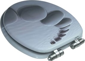 WC sedátko s funkcí pomalého sklápění MDF motiv kamenů 143928