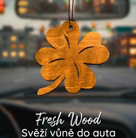 Ahome CZ Dřevěná vůně do auta –  Čtyřlístek