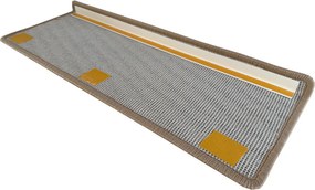 Vopi Nášlapy na schody Capri světle béžový obdélník, samolepící - 25x80 obdélník (rozměr včetně ohybu)