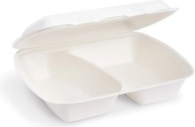 Wimex 45612 - menu box z cukrové třtiny 1000 ml, 241 × 202 × 70 mm, 2dílný - 50 ks