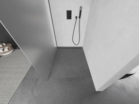Mexen Kioto L, sprchová zástěna Walk-In 100 x 200 cm, 8mm sklo námraza, grafitový profil, 800-100-103-95-30