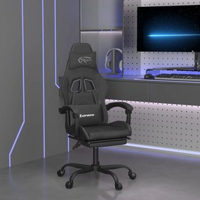 Herní židle s podnožkou černá umělá kůže 3143910