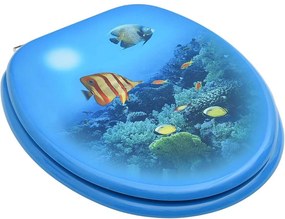 WC sedátka s víky 2 ks MDF podmořský motiv 3056408