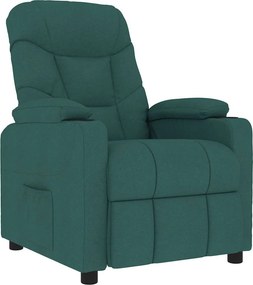 Masážní křeslo tmavě zelené textil 339098