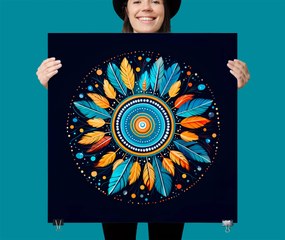 Plakát - Mandala vodní lapač FeelHappy.cz Velikost plakátu: 80 x 80 cm