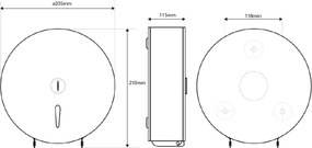 Sapho, Zásobník na toaletní papír do průměru 19cm, nerez mat, XP701