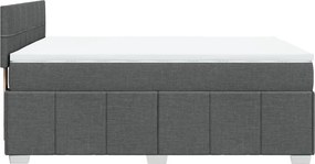 Box spring postel s matrací tmavě šedá 160x200 cm textil 3289420