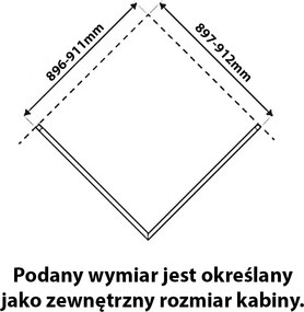 BPS-koupelny Čtvercový sprchový kout HYD-SK01C 90x90 černá/transparent + vanička HYD-SSV-ST02B černá