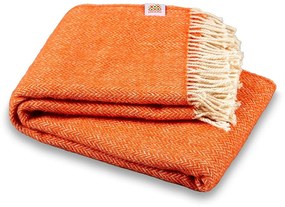 Vlněná deka Elma II - oranžová