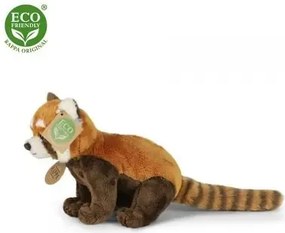 RAPPA Plyšová panda červená 18 cm / ECO-FRIENDLY / od 0 měsíců