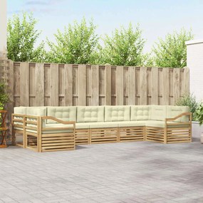 Venkovní pohovková souprava 7 ks Bílá a krémová Polyester 3391100