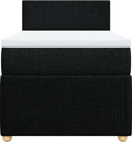Box spring postel s matrací černá 90x190 cm textil 3287306