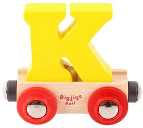 Bigjigs Rail Vagónek dřevěné vláčkodráhy - Písmeno K