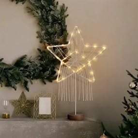 Solight LED vánoční hvězda stolní / pletená / 35x LED / 2x AAA