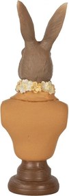 Dekorace busta králík ve žlutém obleku Rabbi bust - 7*5*19 cm