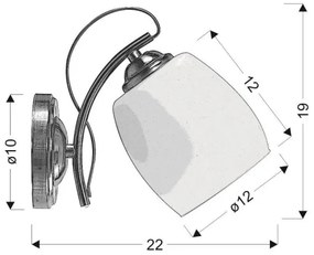 Nástěnné svítidlo AMBA 1xE27/40W/230V