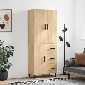 Skříň highboard dub sonoma 69,5 x 34 x 180 cm kompozitní dřevo 3195926