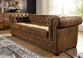 Askont Chesterfield Oxford: Pohovka 3M Brown