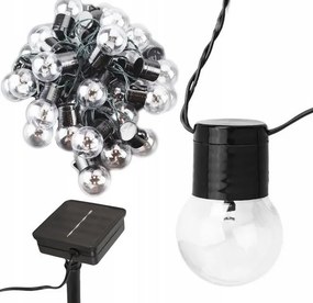 Solární párty osvětlení řetěz girlanda GIR65, 30xLED, G40, 6,5m