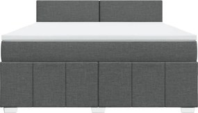 Box spring postel s matrací tmavě šedá 180x200 cm textil 3287141