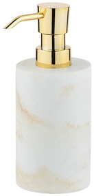 Bílý dávkovač mýdla s detailem ve zlaté barvě Wenko Odos, 290 ml
