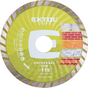 Diamantový řezný kotouč turbo 115 × 22,2 × 2 mm EXTOL CRAFT 108851