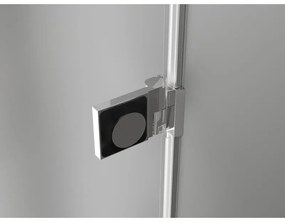 Mexen Lunar-B L, sklápěcí sprchový kout levý 100 x 70 cm, 8mm čiré sklo, chromový profil, 832L-100-070-01-00-L