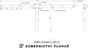 Sušák na prádlo š. 1,2 m typ S12