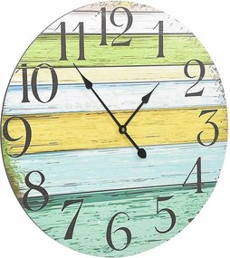 Nástěnné hodiny vícebarvené 60 cm MDF 325185