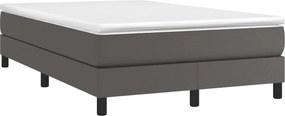 Box spring postel s matrací šedá 120x190 cm umělá kůže 3269675