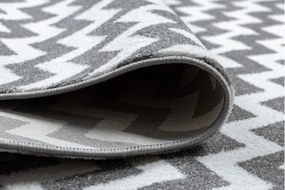 Kusový koberec SKETCH MIKE šedý / bílý - Cikcak