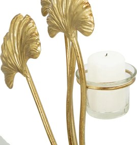 Svícen Iris 55 cm zlatý/černý