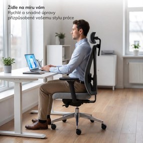 Ergonomická kancelářská židle šedá VECTOR
