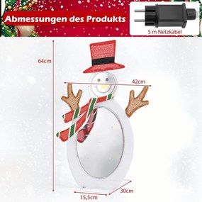 Costway LED sněhulák se 2 tunelovými světly Vánoční obrázek Vánoční osvětlení