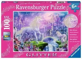 Ravensburger Třpytivé puzzle Království jednorožců / 100 dílků / od 6