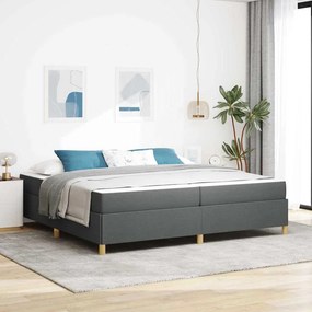 Rám postele Tmavě šedá 200 x 200 cm textil 3398963