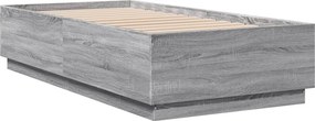 Rám postele šedý sonoma 75 x 190 cm kompozitní dřevo 3209763