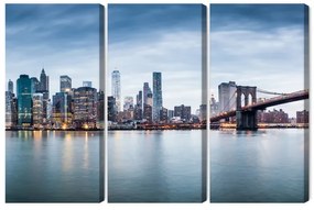 Vícedílný obraz Panoramatický Výhled Na Město New York Nedostatek Nedostatek Plátno Canvas 120x80